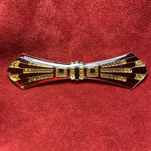 Jewelry | Vintage Pierre Bex Art Deco Enamel Bow Tie Pin Brooch | Poshmark